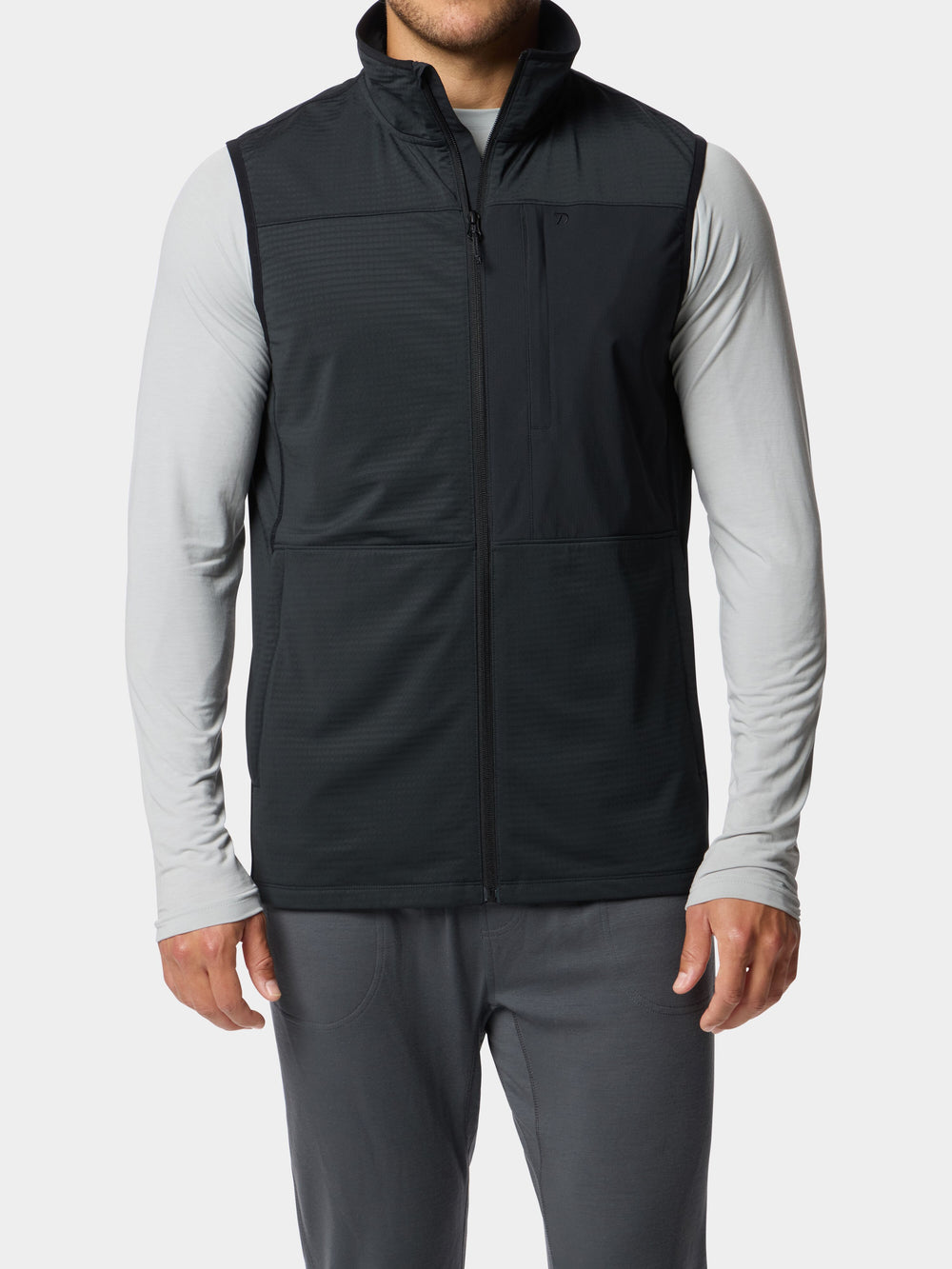 Men's Lightweight Grid Tech Vest - Black
