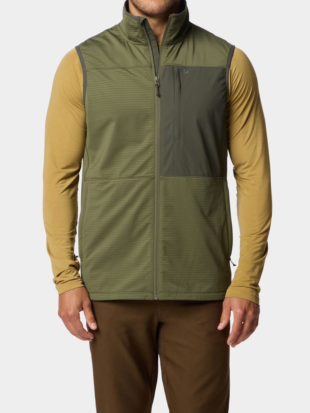 Men's Lightweight Grid Tech Vest - Moss/Raven