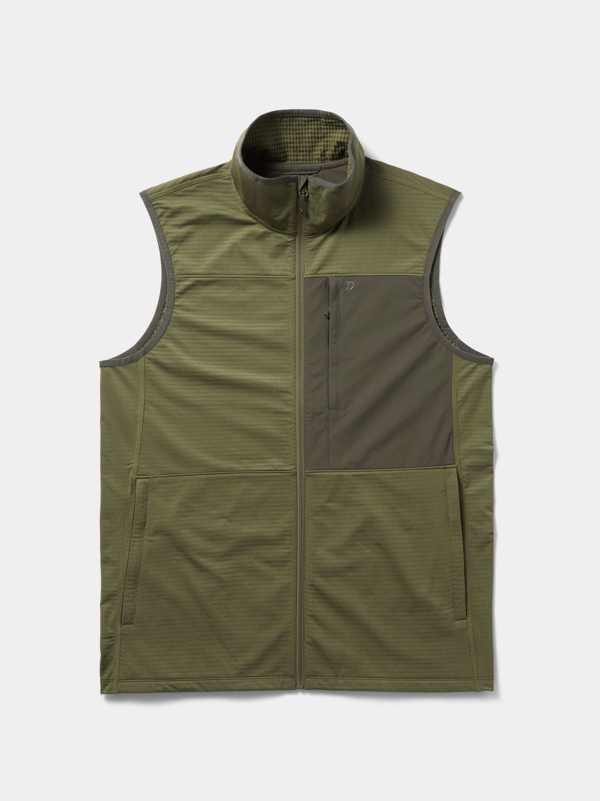 Men's Lightweight Grid Tech Vest - Moss/Raven