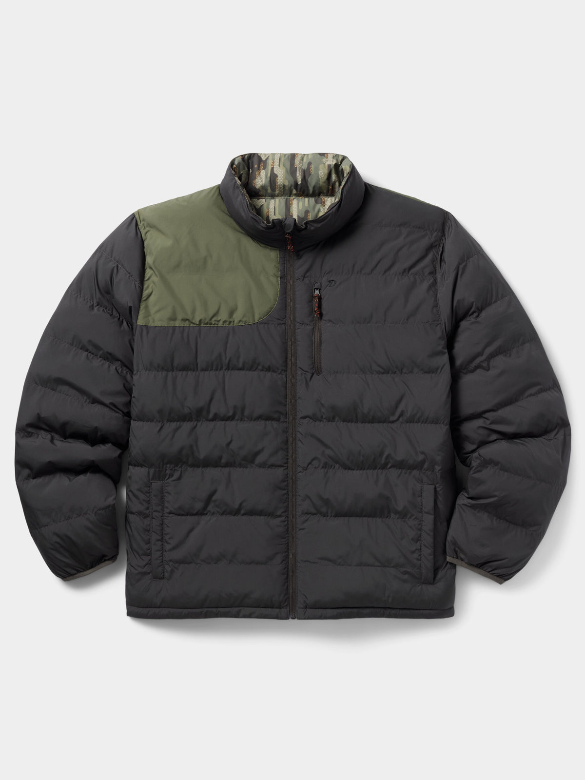 Men's Reversible Puffer Jacket - Raven / Woodland