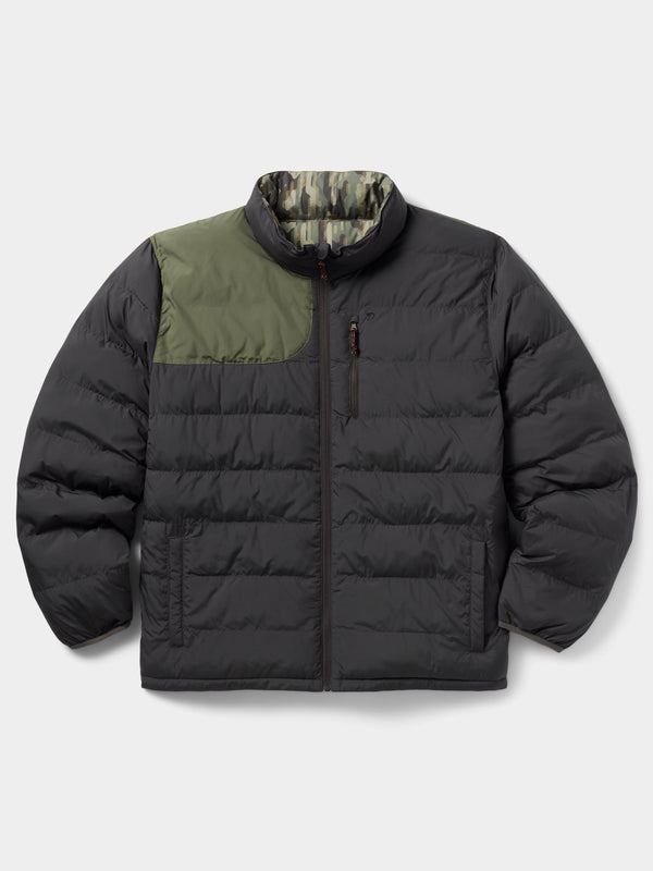 Men's Reversible Puffer Jacket - Raven / Woodland